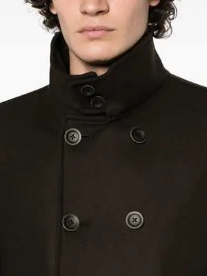 Herno Double-breasted Virgin Wool-blend Coat