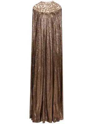 Oscar De La Renta Crystal-embellished Silk Dress