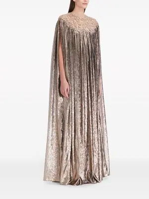 Oscar De La Renta Crystal-embellished Silk Dress