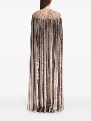 Oscar De La Renta Crystal-embellished Silk Dress