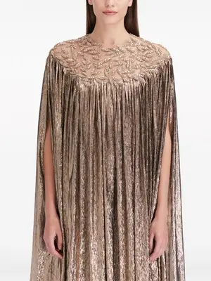 Oscar De La Renta Crystal-embellished Silk Dress