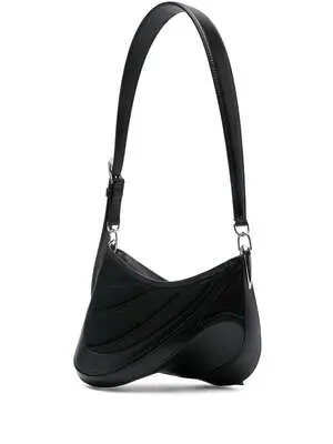 MUGLER Spiral Curve 01 Shoulder Bag - Black
