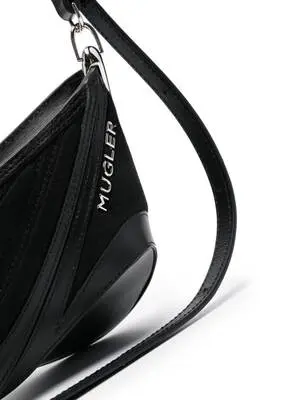 MUGLER Spiral Curve 01 Shoulder Bag - Black