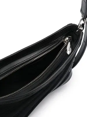 MUGLER Spiral Curve 01 Shoulder Bag - Black