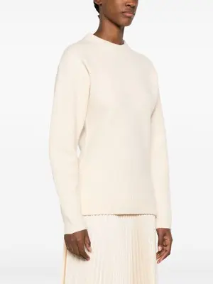 JIL SANDER Crew-neck Wool Jumper - Neutrals
