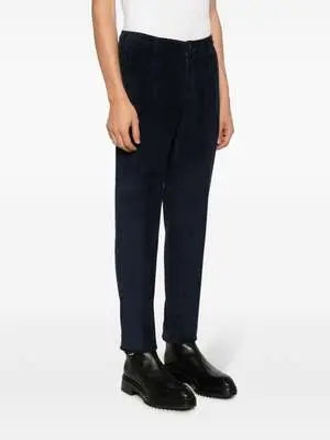 Incotex Navy Cotton Blend Corduroy Trousers