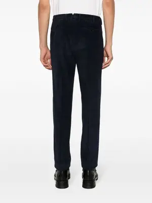 Incotex Navy Cotton Blend Corduroy Trousers