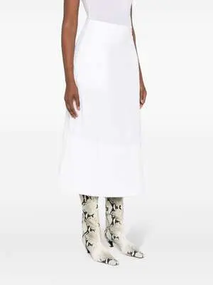 JIL SANDER Asymmetric Midi Skirt - White