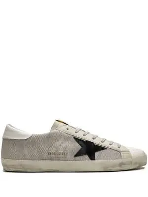 GOLDEN GOOSE Super-star Leather And Mesh Trainers - Grey