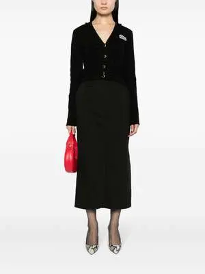 Alessandra Rich Ribbed-knit Cardigan