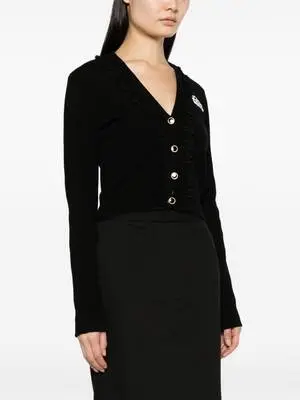 Alessandra Rich Ribbed-knit Cardigan