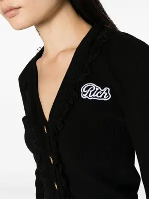 Alessandra Rich Ribbed-knit Cardigan