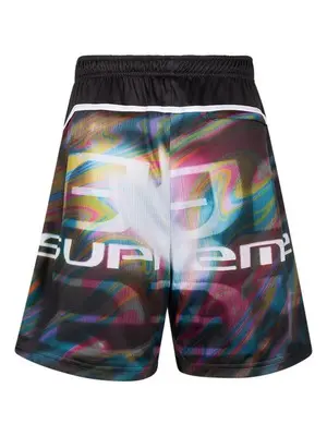 Supreme Feedback Soccer Printed Shorts - Black