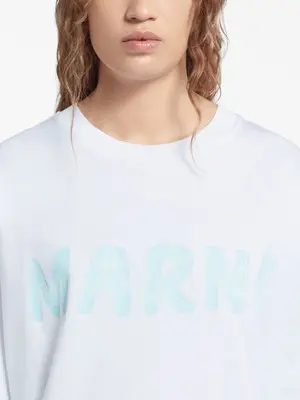 Marni Logo Stamp Cotton T-shirt - White