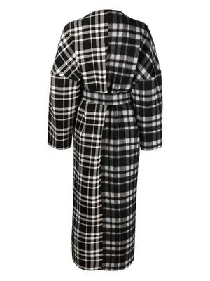 Roberto Cavalli Checked Belted Coat