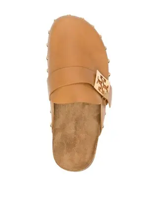 Tory Burch Logo-plaque Leather Mules