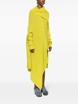 MARQUES' ALMEIDA Draped Merino Wool Midi Dress