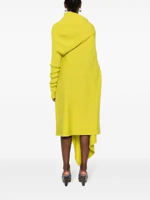 MARQUES' ALMEIDA Draped Merino Wool Midi Dress