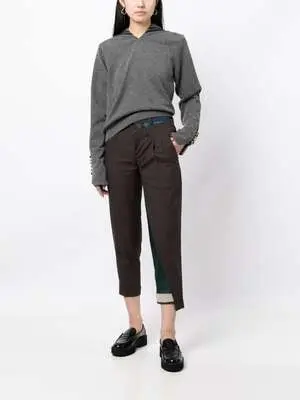 Kolor High-waisted Cropped Trousers