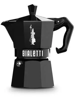 BIALETTI Moka Express Lasered-alfonso Coffee Maker - Black