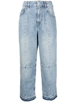 Isabel Marant Étoile Norela Patchwork Cropped Jeans