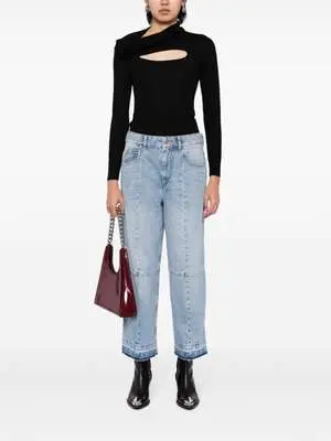 Isabel Marant Étoile Norela Patchwork Cropped Jeans