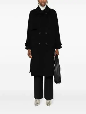 Alberto Biani Double-breasted Virgin Wool Coat