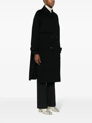 Alberto Biani Double-breasted Virgin Wool Coat