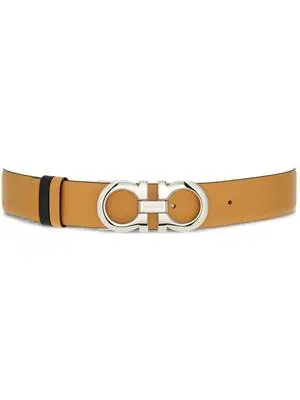 FERRAGAMO Gancini-buckle Reversible Leather Belt - Neutrals