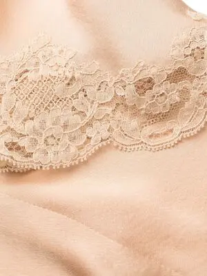 Carine Gilson Calais Caudry-lace Silk Shorts - Neutrals
