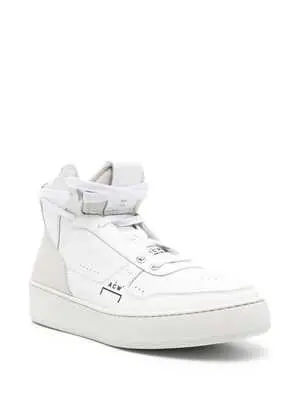 A-COLD-WALL* Logo-print Leather Hi-top Sneakers - White