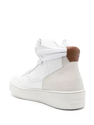 A-COLD-WALL* Logo-print Leather Hi-top Sneakers - White