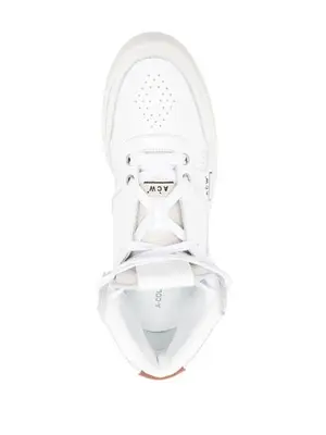 A-COLD-WALL* Logo-print Leather Hi-top Sneakers - White