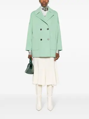 Alberto Biani Double-breasted Virgin Wool Coat