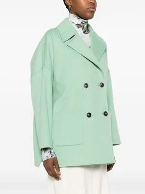 Alberto Biani Double-breasted Virgin Wool Coat