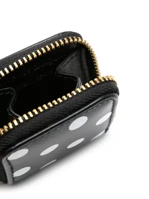 Comme Des Garçons Bold-dot Pattern Leather Wallet - Black