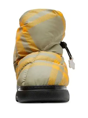 Burberry Check Padded Ankle Boots - Neutrals
