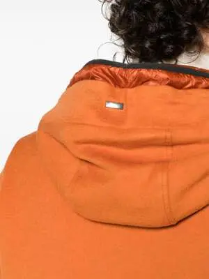 Herno Lightweight Cashmere Hooded Bomber Jacket - Orange