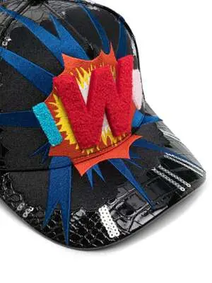 Walter Van Beirendonck Explosion Baseball Cap - Black | Editorialist