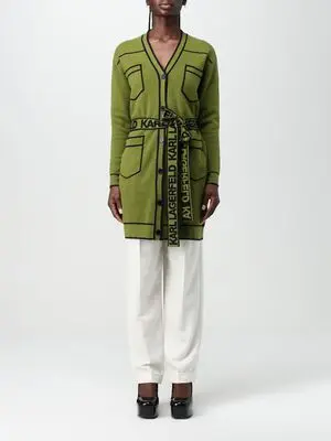 Karl Lagerfeld Belted Sweater - Green