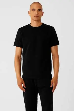 Alo Yoga Chill Short Sleeve Top - Black | Editorialist