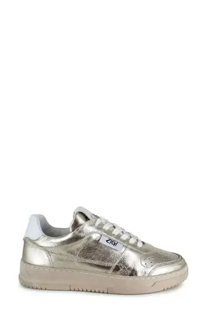 ZIGI Metallic Sneakers - Gold Leather