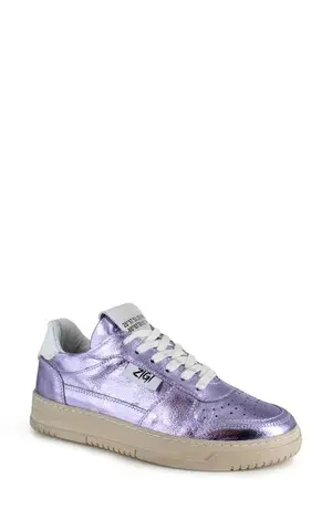ZIGI Metallic Sneakers Purple Leather