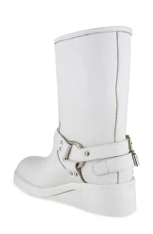 ZIGI Marce Moto Bootie - Off White Leather