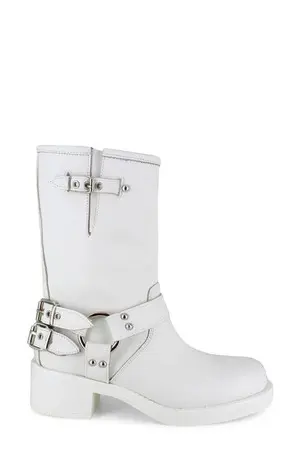 ZIGI Marce Moto Bootie - Off White Leather
