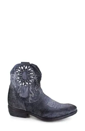 ZIGI Edith Velvet Western Boots - Gray Velvet