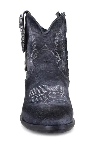 ZIGI Edith Velvet Western Boots - Gray Velvet