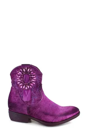 ZIGI Edith Velvet Western Boots - Purple Velvet