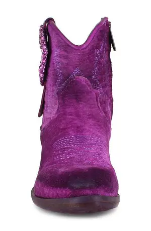 ZIGI Edith Velvet Western Boots - Purple Velvet