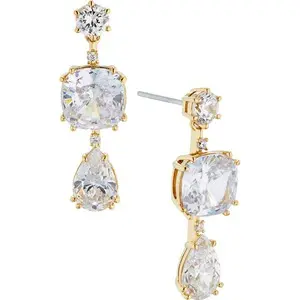 Nadri Nadri Evelyn Triple Drop Earrings Gold